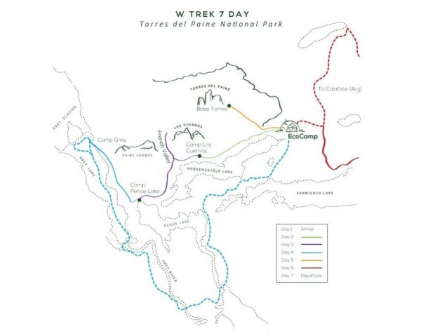 8-Day Classic W Trek Hiking Tour in Torres del Paine, Chile