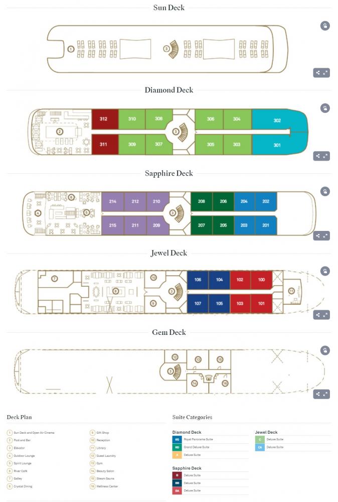 Scenic Spirit - Luxury cruise ship carrying 68-passengers