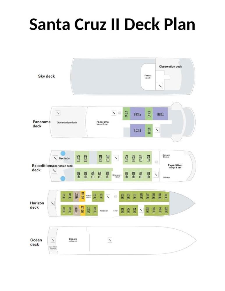 Santa Cruz II Galapagos Cruise Ship - Book Here - Photos, Itineraries ...