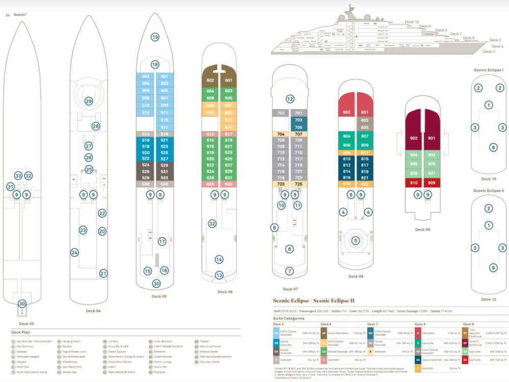 Scenic Eclipse - Luxury ocean cruise ship carrying 228-passengers