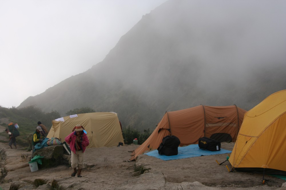 Inca Trail Hike - Campsite for Day 2 on Peru's Inca Trail