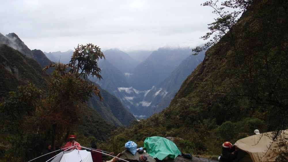 Inca Trail Hike - Campsite for Day 2 on Peru's Inca Trail
